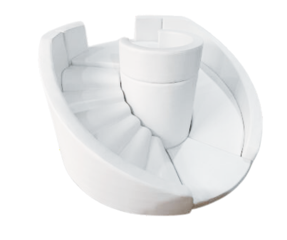 White Circle Slide - Kids Party Rentals Co