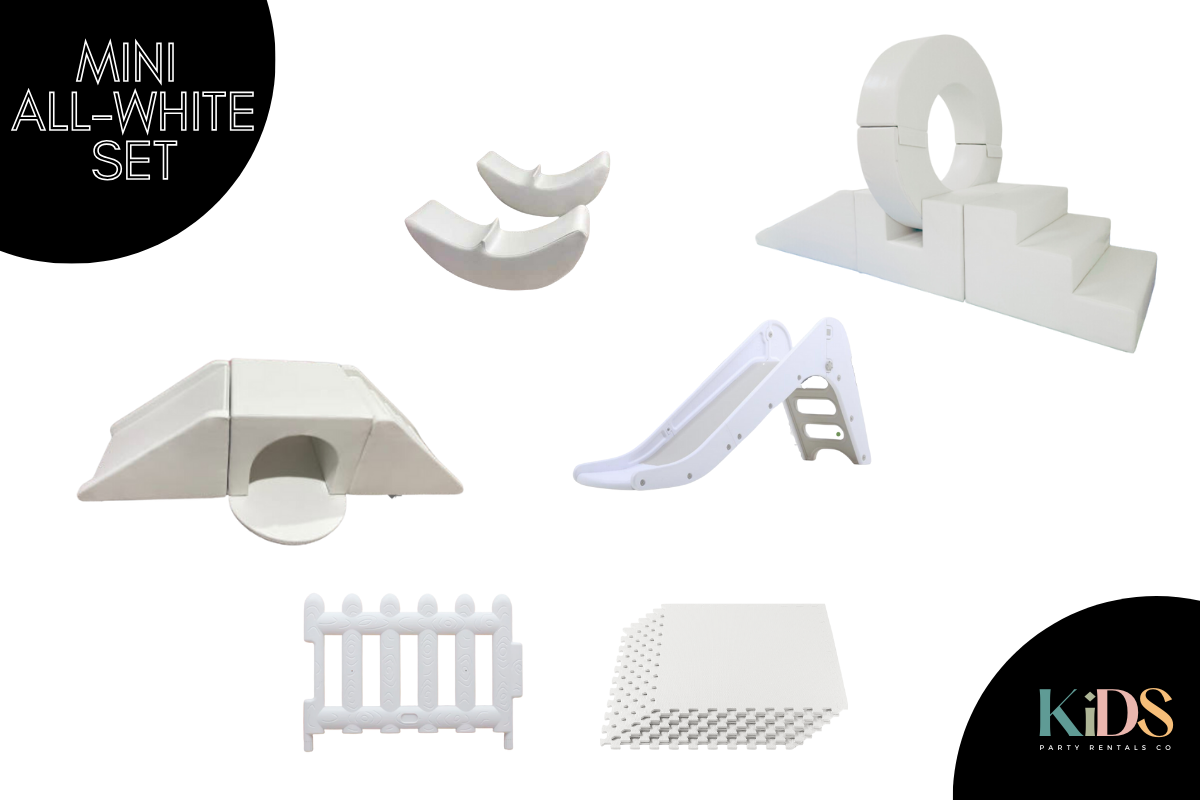 Mini All-White Softplay Set - Kids Party Rentals Co