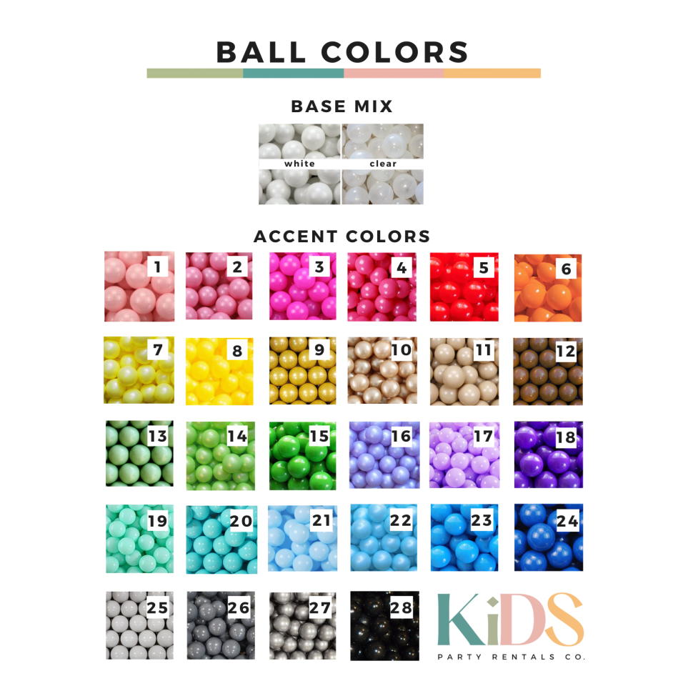 Accent Ball Colors - Kids Party Rentals Co