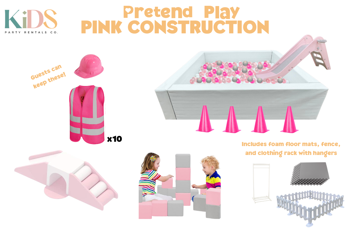 Pretend Play: Pink Construction - Kids Party Rentals Co
