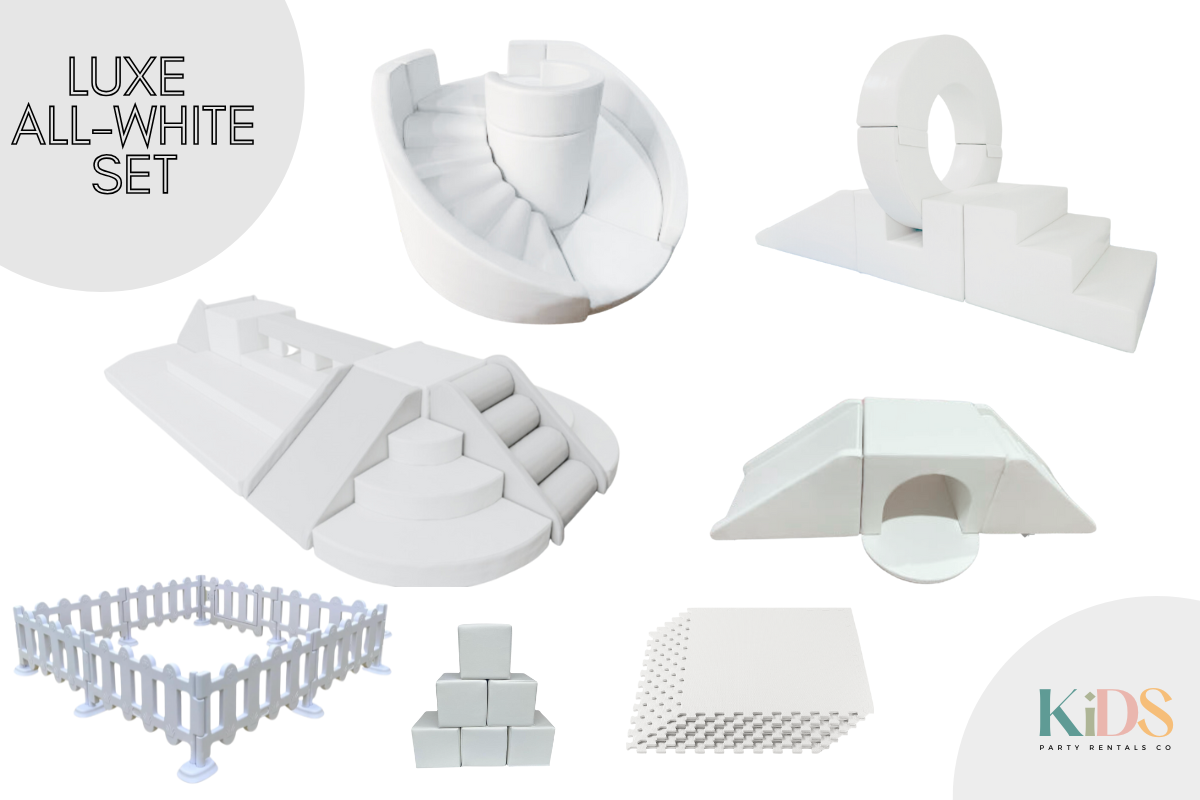 Luxe All-White Softplay Set - Kids Party Rentals Co